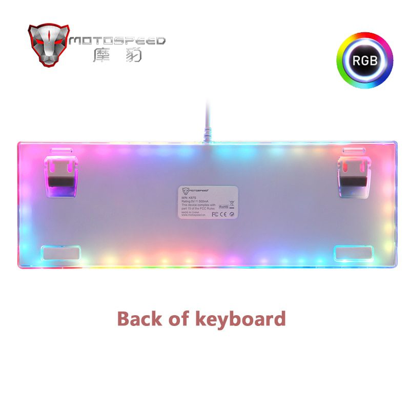 Original Motospeed K87S Gaming Mechanical Keyboard USB Wired 87 keys with RGB Backlight Red/Blue ...