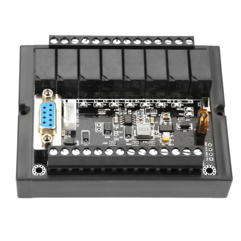 PLC programmable controller DC 24V Relay module FX1N-20MR with Base Industrial Control Board ...