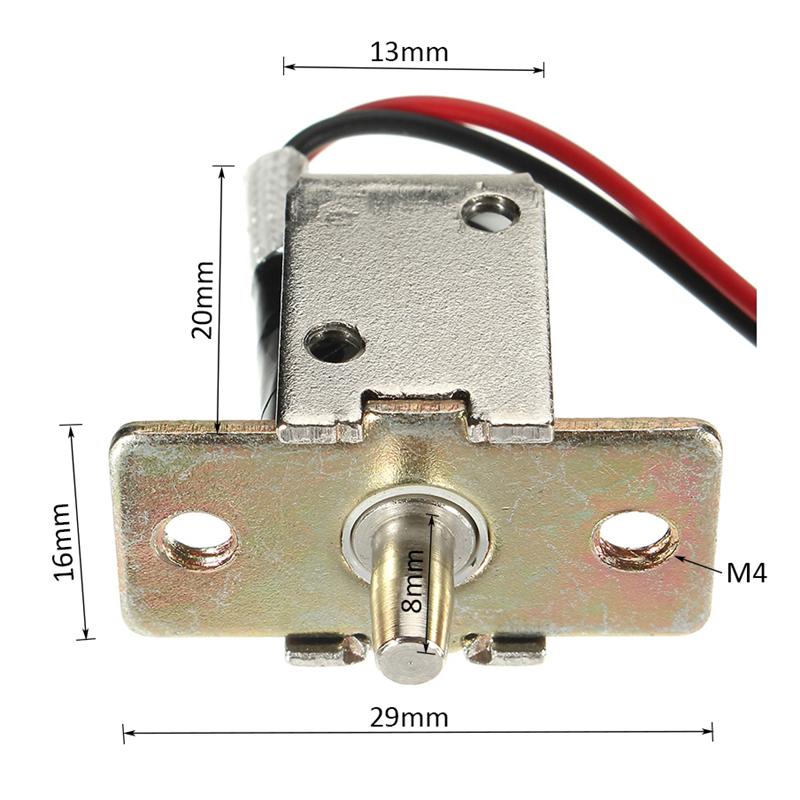 DC 12V 0.5A Mini Electric Bolt Lock Small Bolt Lock Mini Cabinet ...