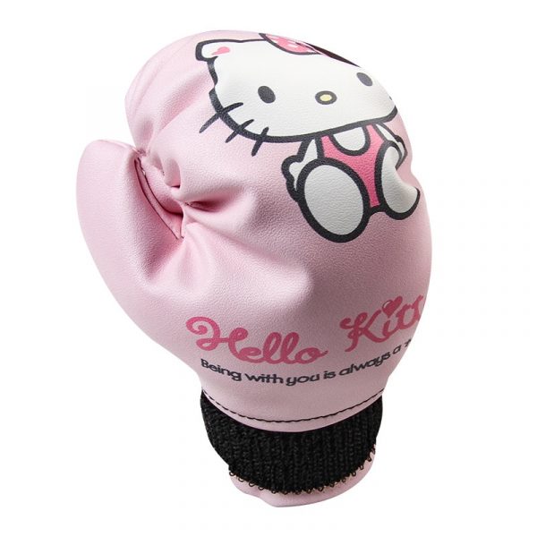 1PC Car Gear Shift Knobs Cover Case Kitty Cat Auto Gear Shift Cover PU ...