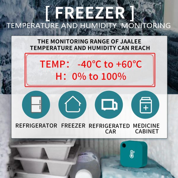 Jaalee Temperature Humidity Sensor Bluetooth Indoor Temperature Meter ...