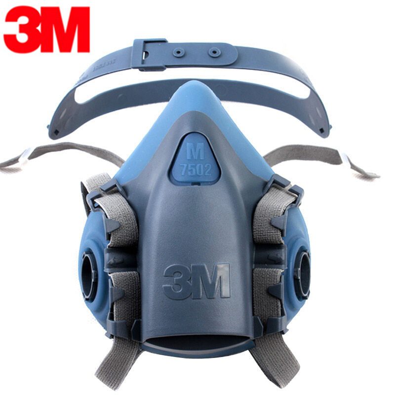 9 in 1 3M 7502 6001 Gas Mask Military Poison Respirator Half Face Widely Use Mask Chemical Paint ...